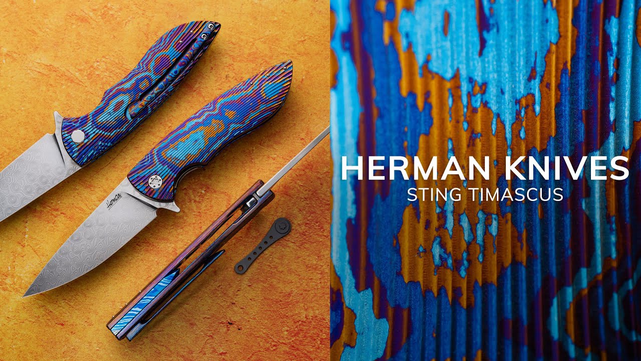 FOLDING KNIFE FOLDER STING 20 TIMASCUS BALBACH HERMAN - YouTube