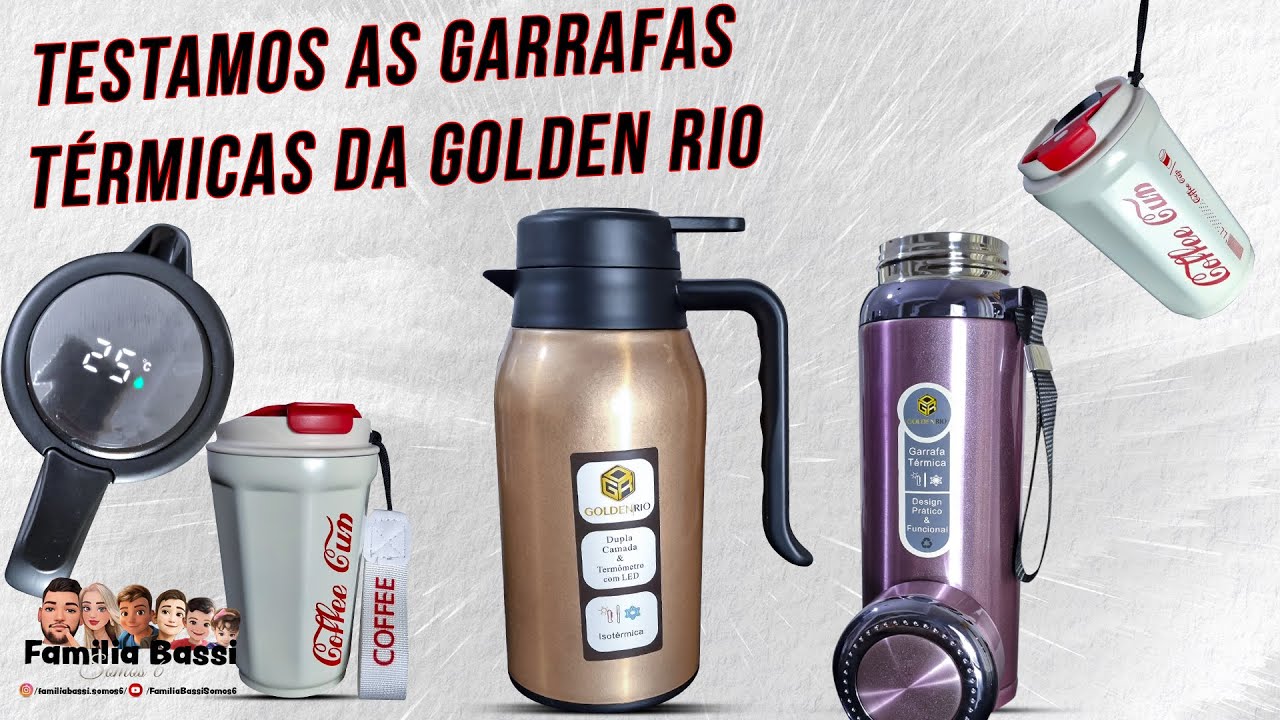 RECEBIDOS -TESTAMOS AS GARRAFAS TÉRMICAS DA GOLDEN RIO - YouTube
