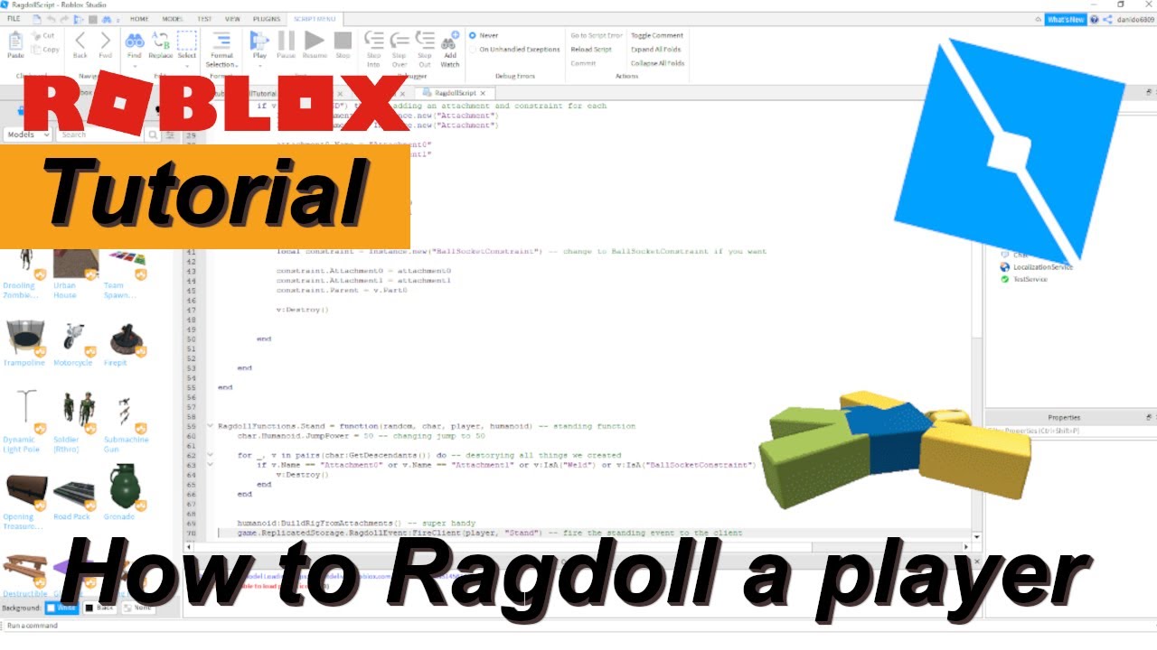 How To RAGDOLL A Player Roblox Scripting Tutorial YouTube how-to-ragdoll-a-player-roblox-scripting-tutorial-youtube