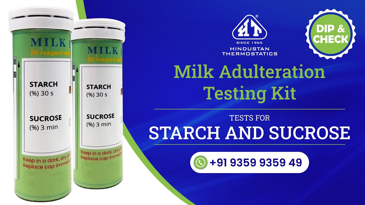 Check milk adulteration with dip and check dry strip for Starch and ...