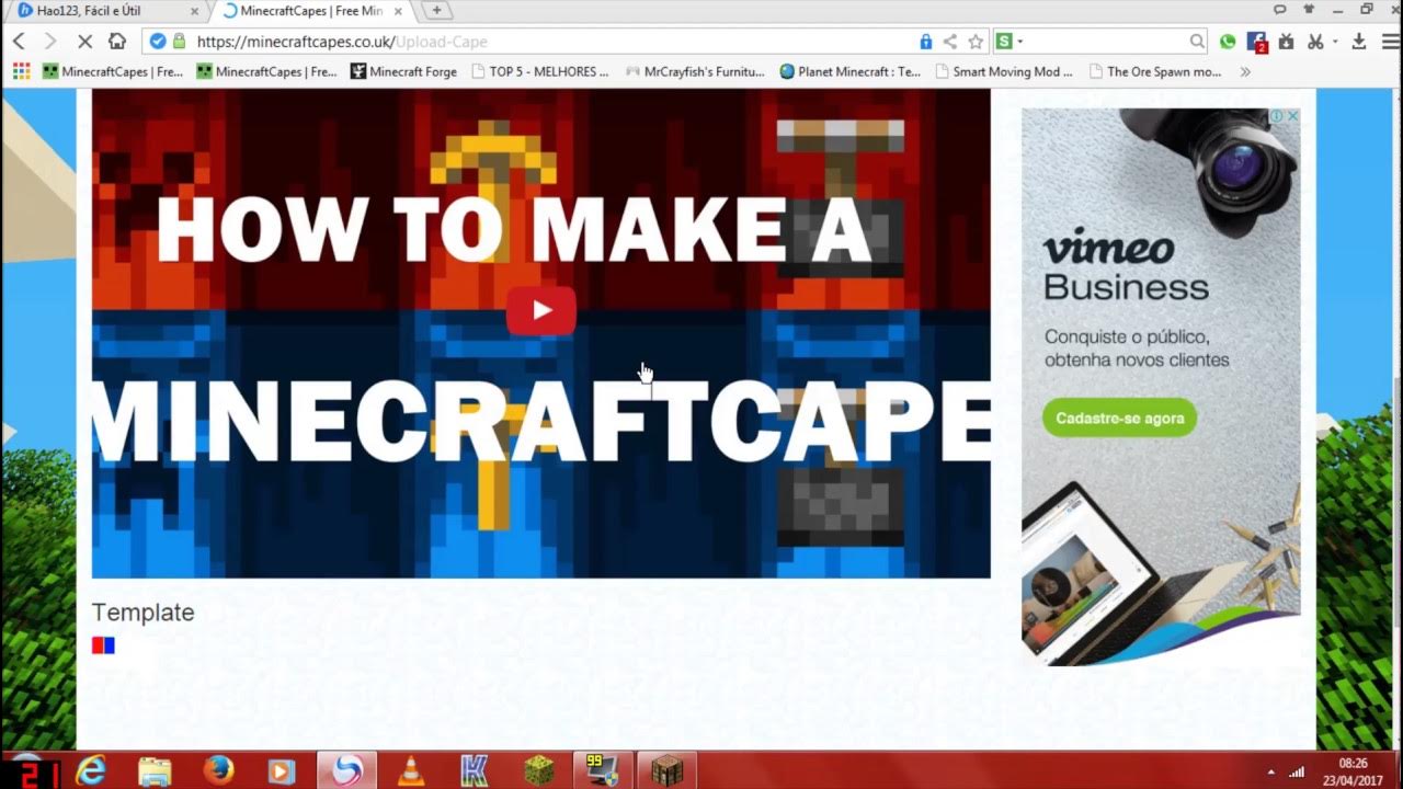 Tutorial: como colocar capas no minecraft - YouTube