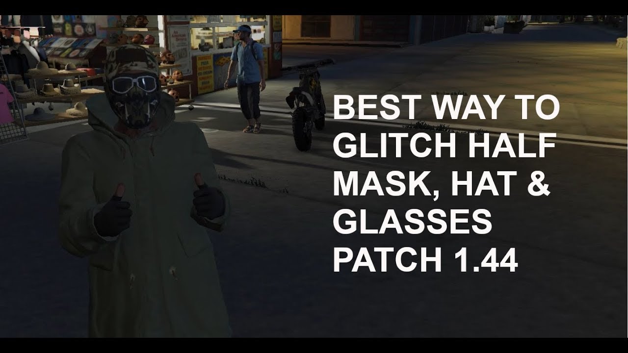 Half Mask with ANY Hat & Glasses Patch 1.44 - GTA 5 Online - YouTube