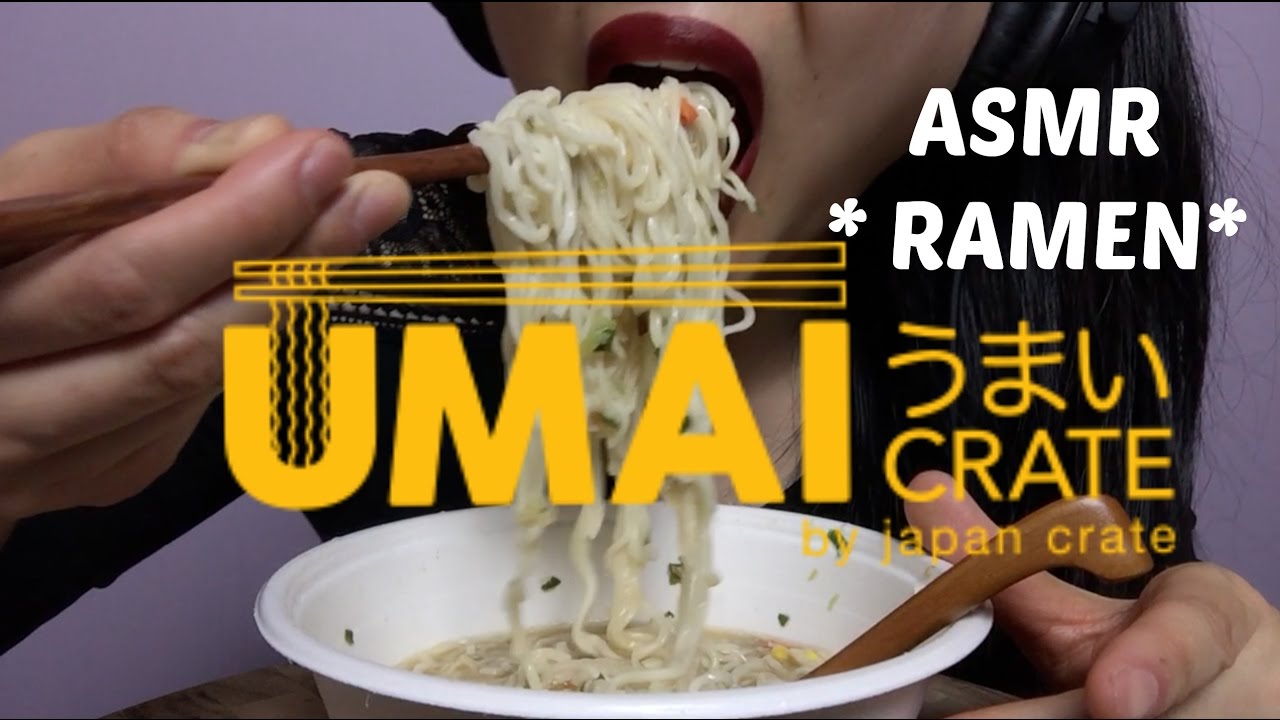 ASMR Instant Noodle Ramen Cup (Eating Sounds) | SAS-ASMR Umai Crate By ...
