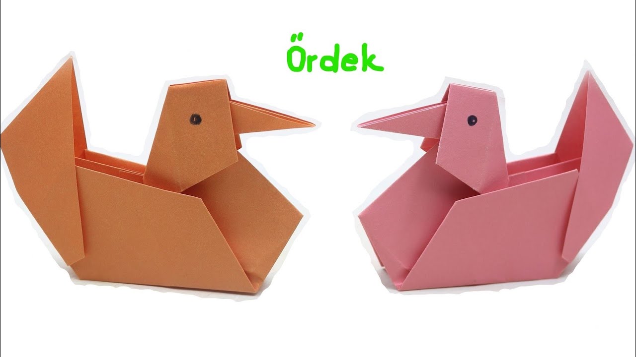 KAĞITTAN ÖRDEK YAPIMI / Origami Ördek Yapılışı - YouTube