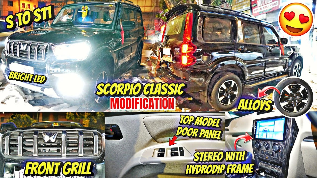 SCORPIO FULL MODIFICATIONS BASE TO TOP🔥S TO S11 INTERIOR MODIFICATION🤯 ...