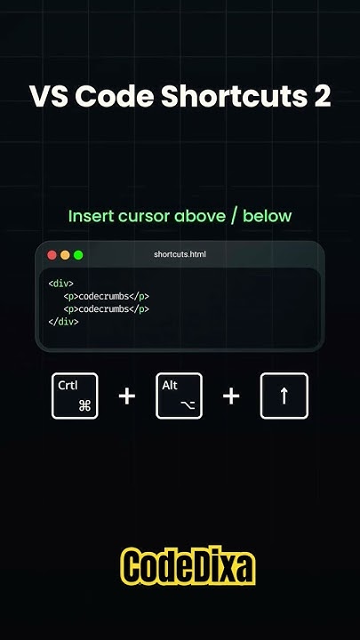 VS Code Shortcuts 🔥💡🌟 - YouTube