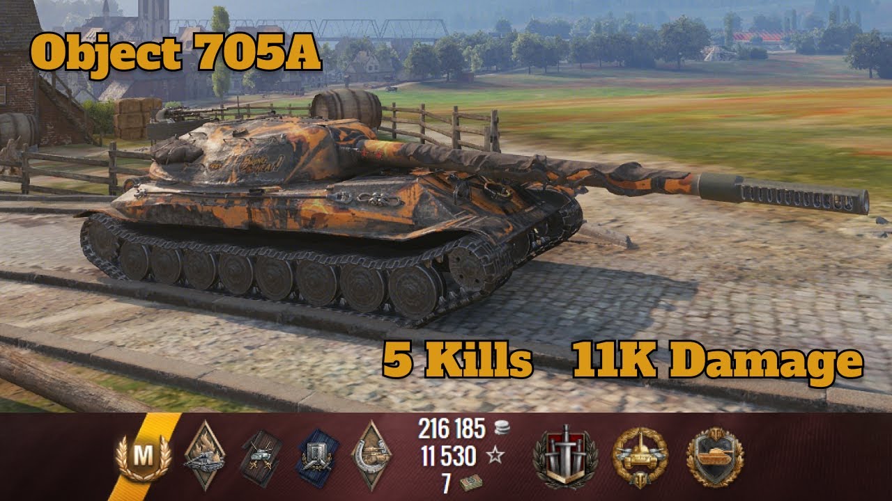 Object 705A - 5 Kills, 11K Damage - World of Tanks - YouTube