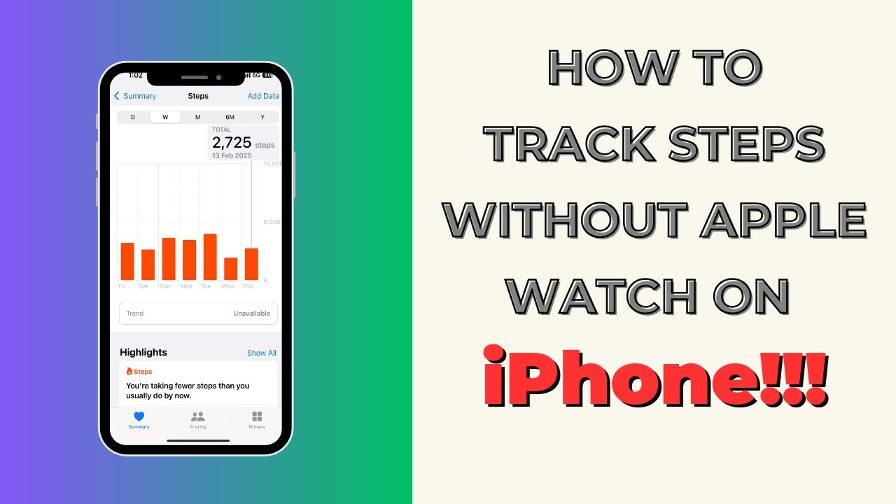 How To Track Steps on iPhone Without Apple Watch - YouTube