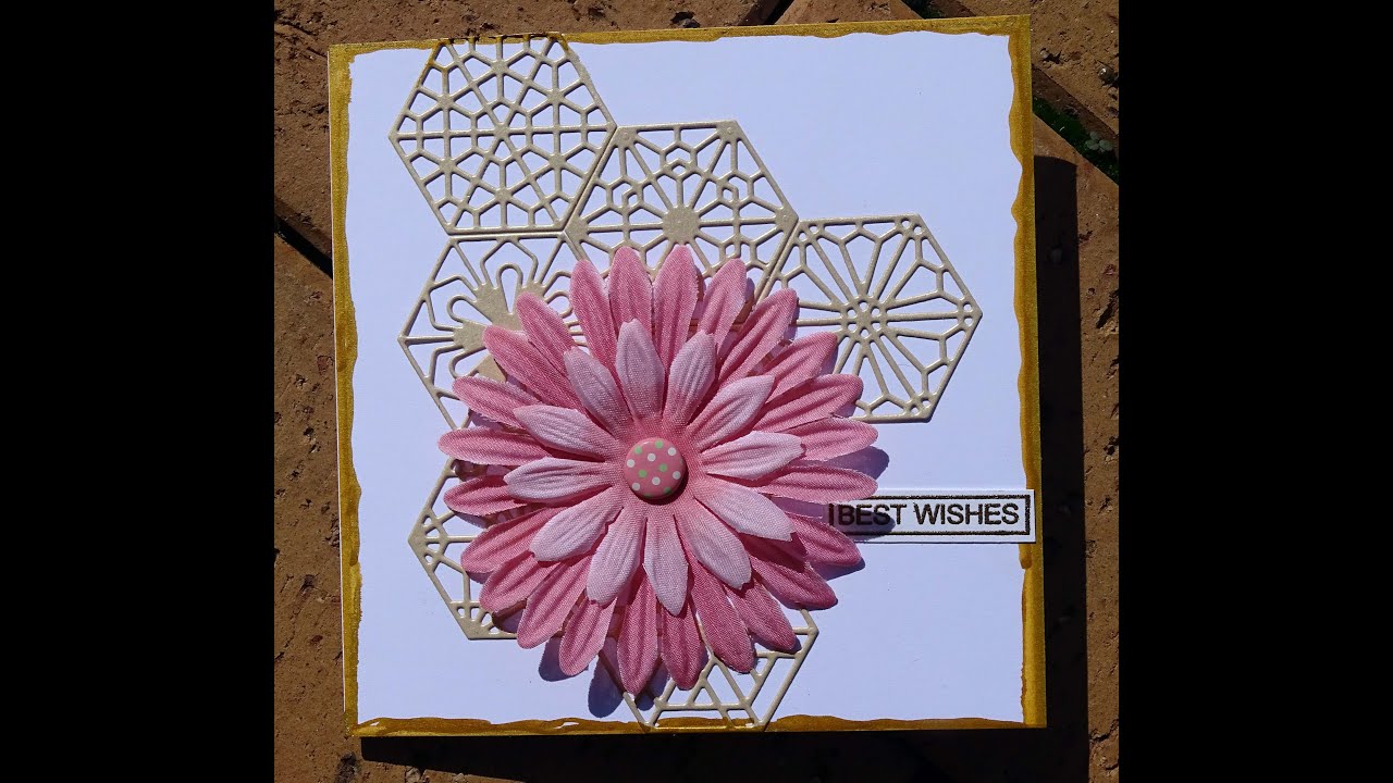 Simple Elegant Pink & Gold Card - YouTube