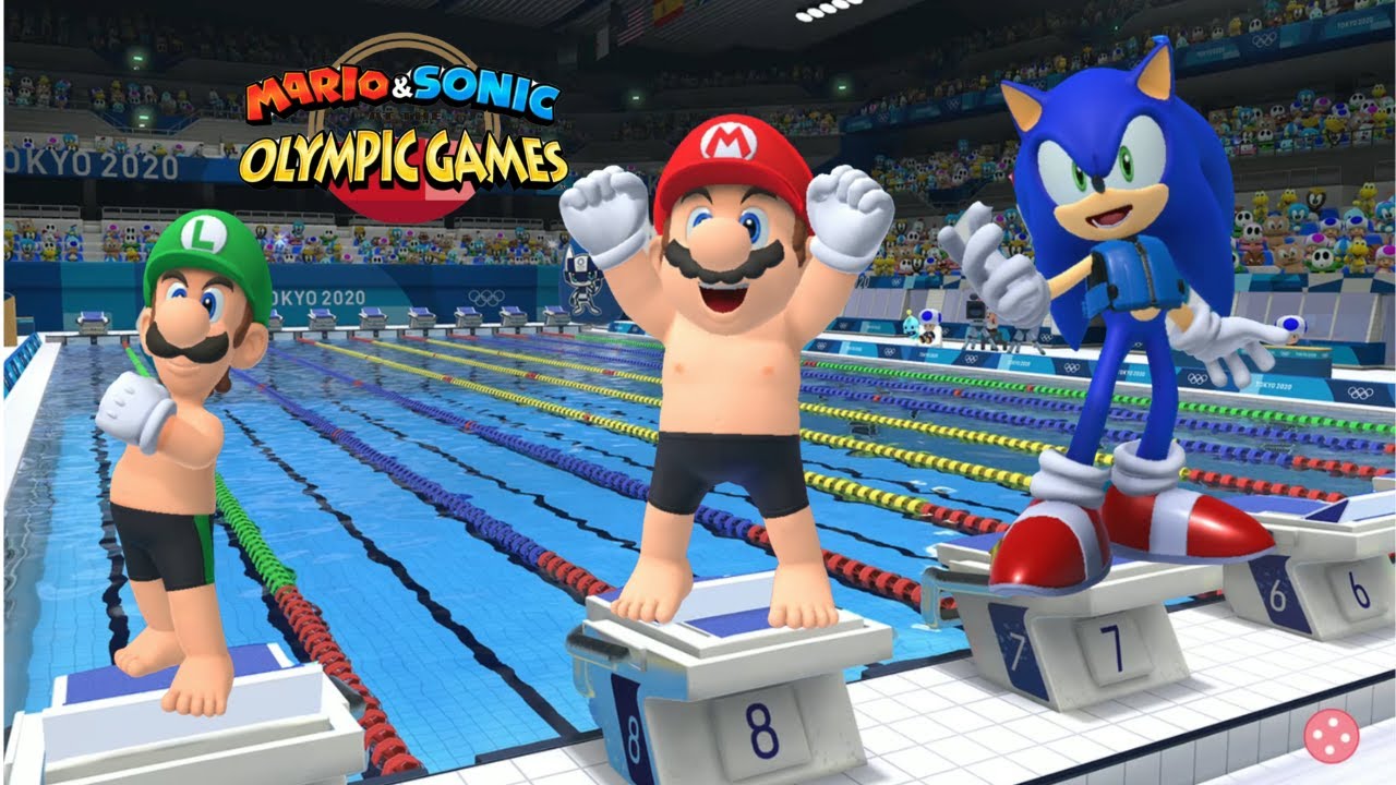 Mario & Sonic At The Olympic Games Tokyo 2020 Swimming 100M Freestyle ...