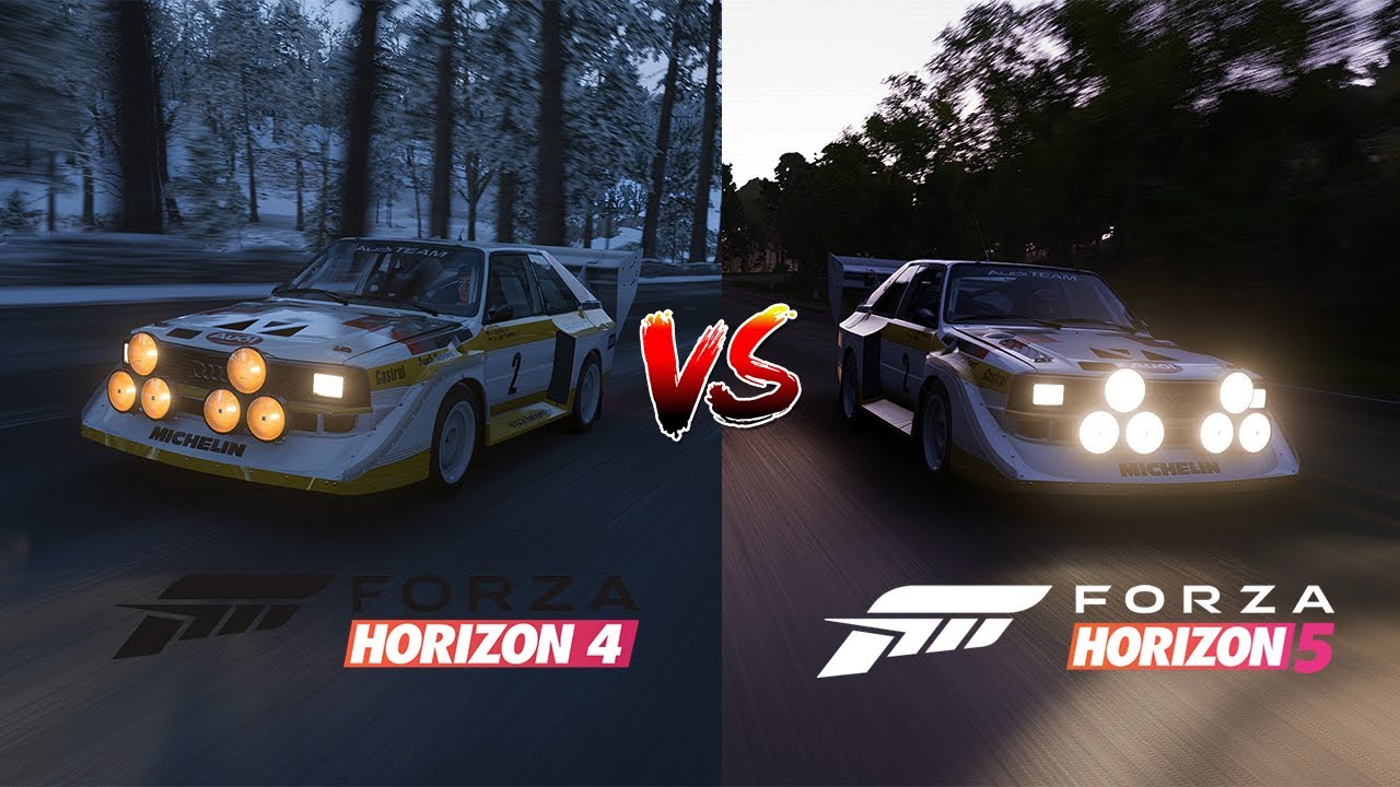 forza horizon 4 vs forza horizon 5 - YouTube
