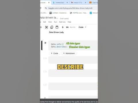 Difference between describe and info in data science #python # ...