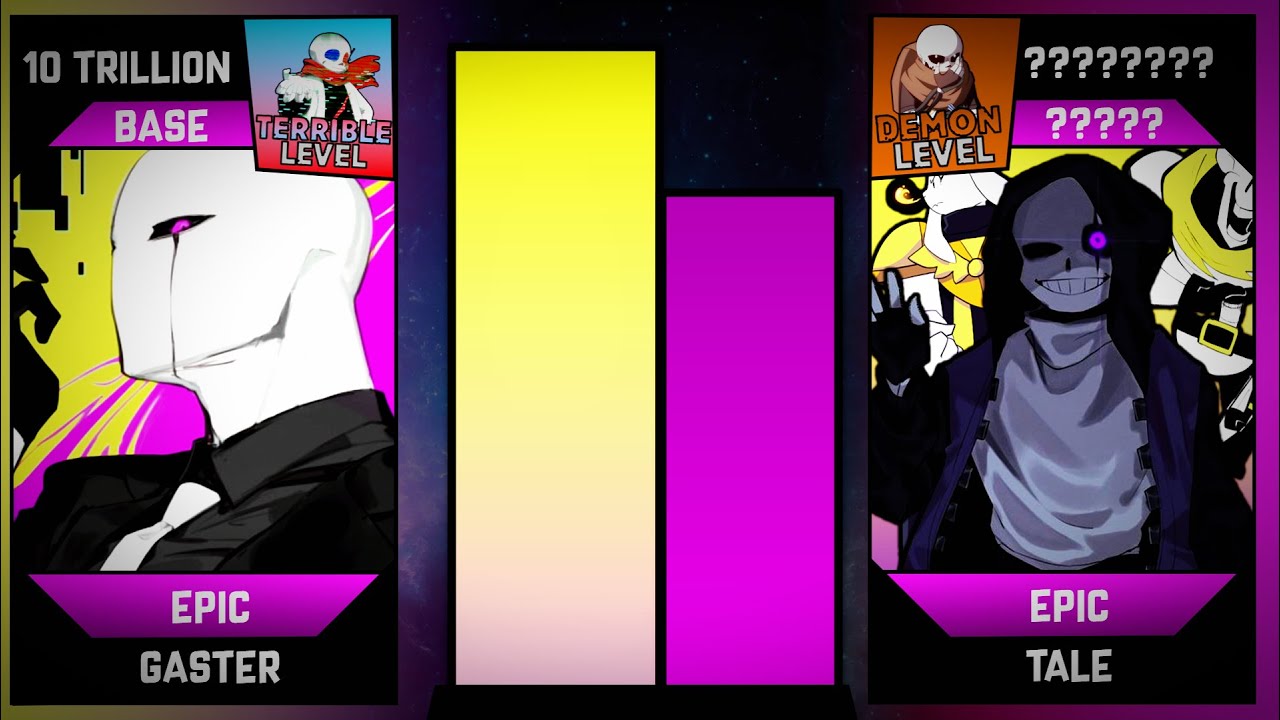 Epic!Gaster Vs EpicTale [Power Levels] - YouTube