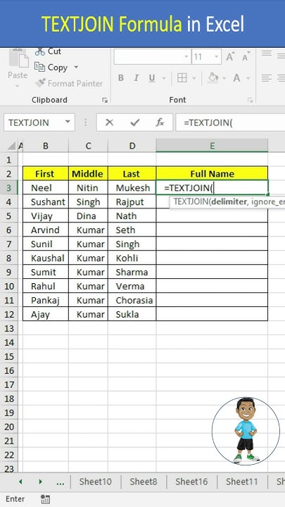 Excel Interview Question TEXTJOIN Formula in excel #excel #exceltips #exceltutorial #msexcel # ...