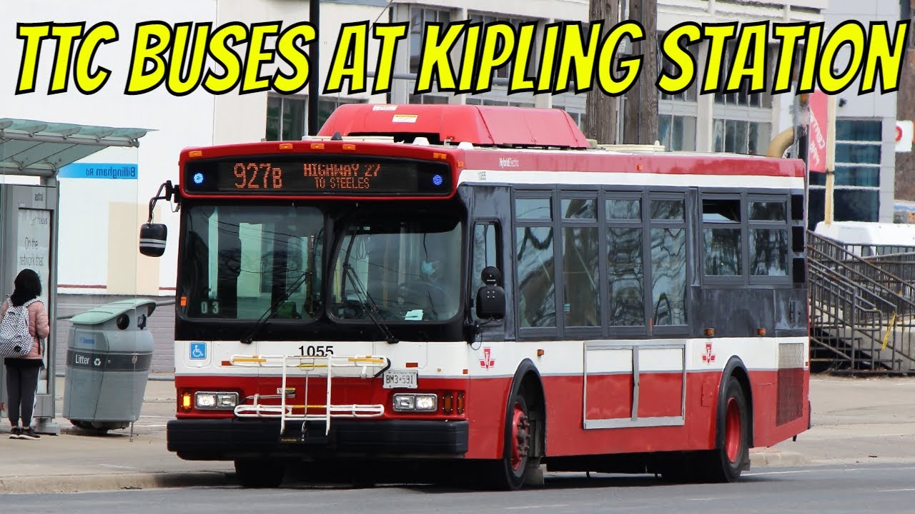 TTC Buses at Kipling Station (April 2021) - YouTube