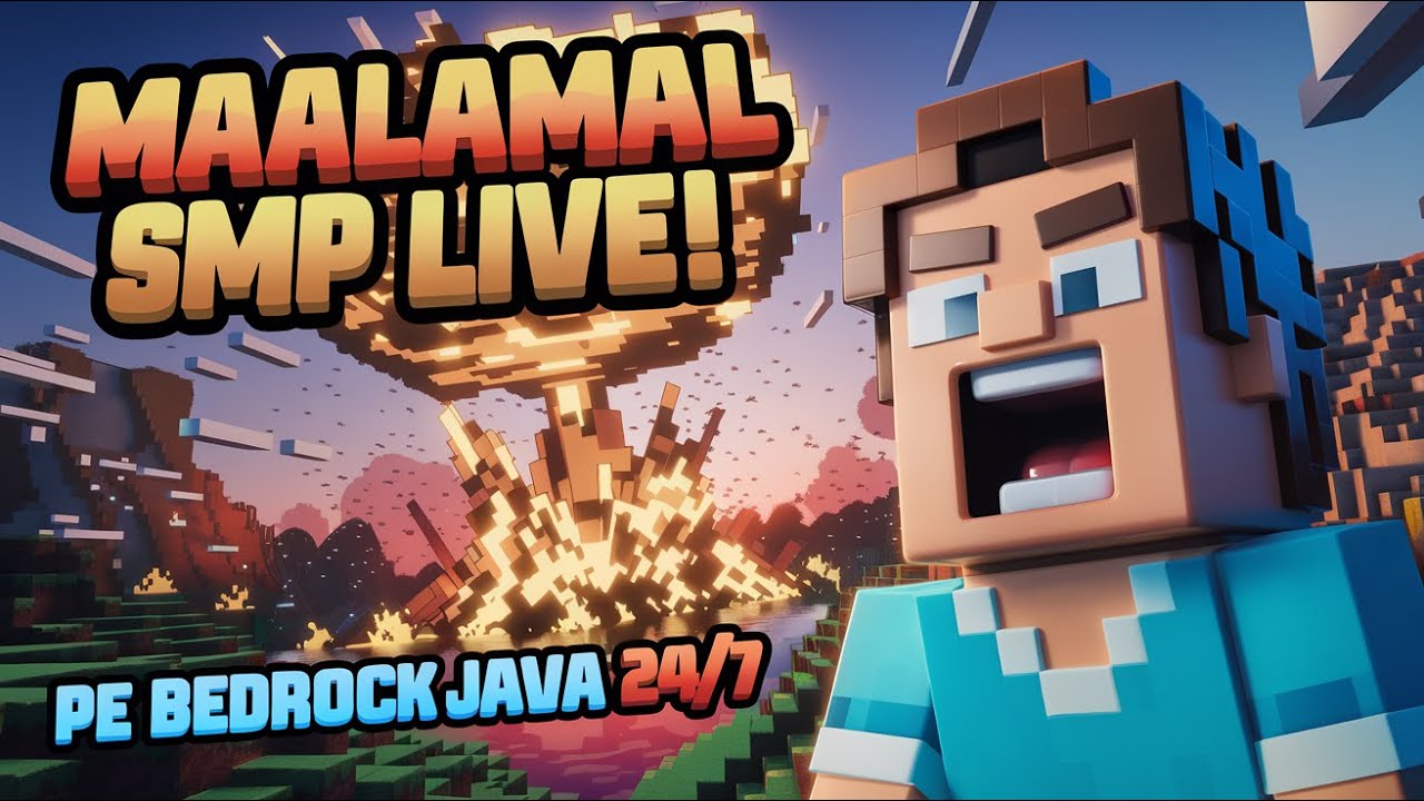 FACE REVEAL DONE 🔴MINECRAFT LIVE | MAALAMAL SMP | DAY 7 | PE BEDROCK ...