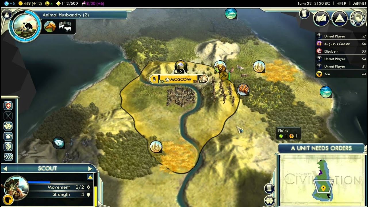 Civilization 5 Gameplay Russia Emperor Part 4 Rome Could Be A Threat ...