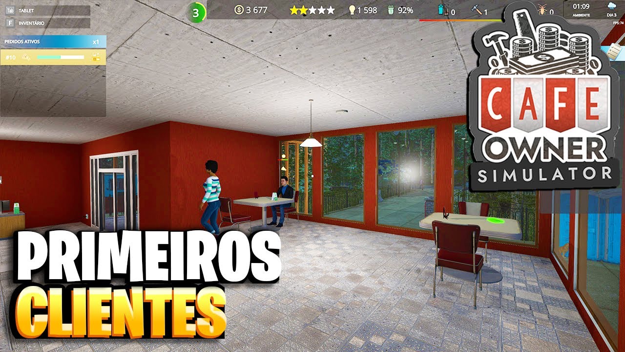 CAFÉ OWNER SIMULATOR - ATENDENDO OS PRIMEIROS CLIENTES - YouTube