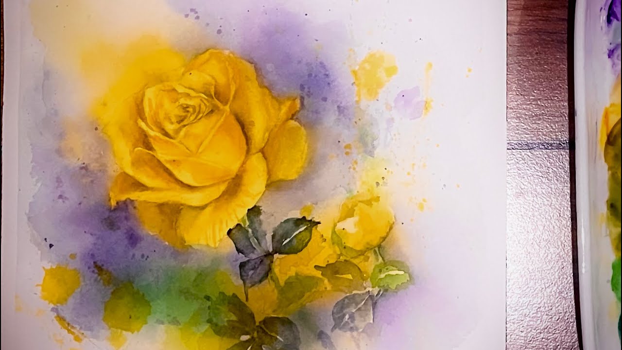 How To Paint Rose In Watercolor| Easy Step By Step Tutorial For ...