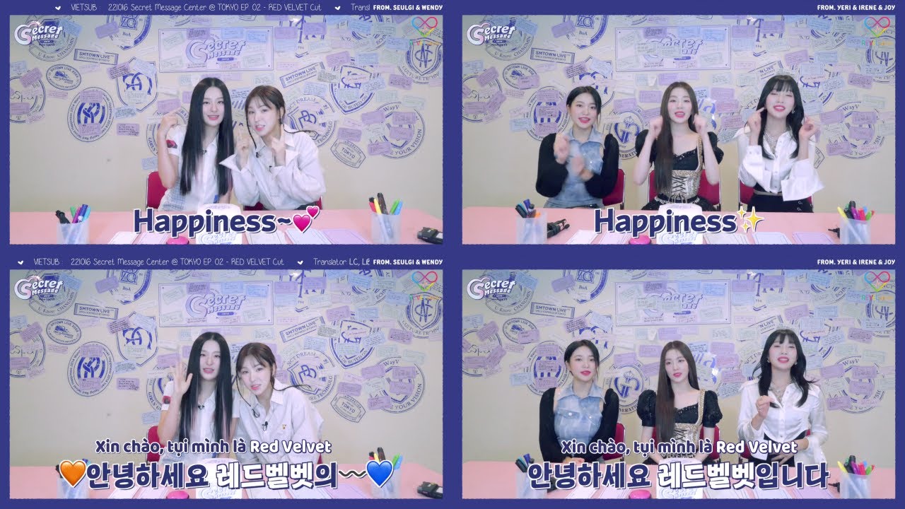 [VIETSUB] 221016 Secret Message Center @ TOKYO 💌 RED VELVET Cut - YouTube
