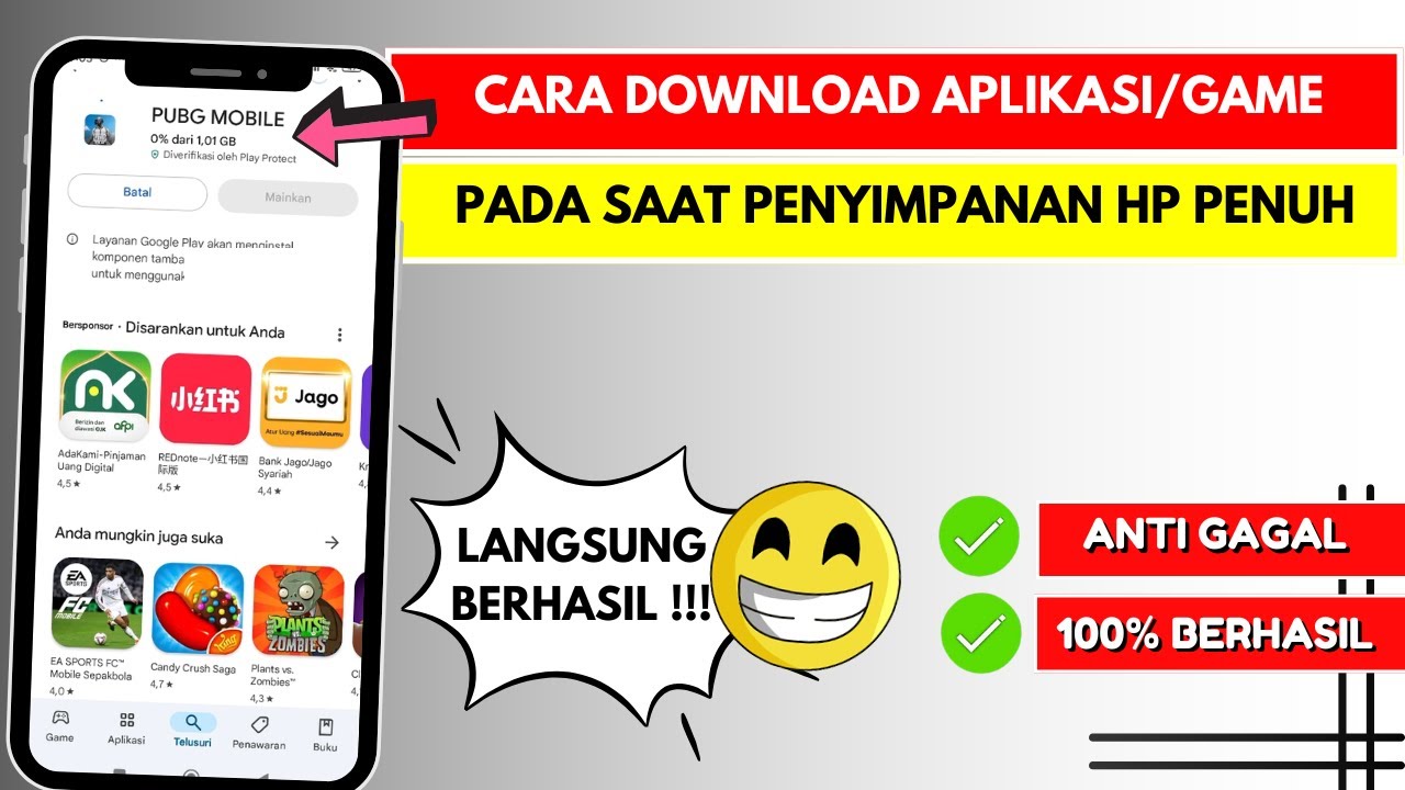 Cara Mendownload Game Atau Aplikasi Pada Saat Penyimpanan Internal ...