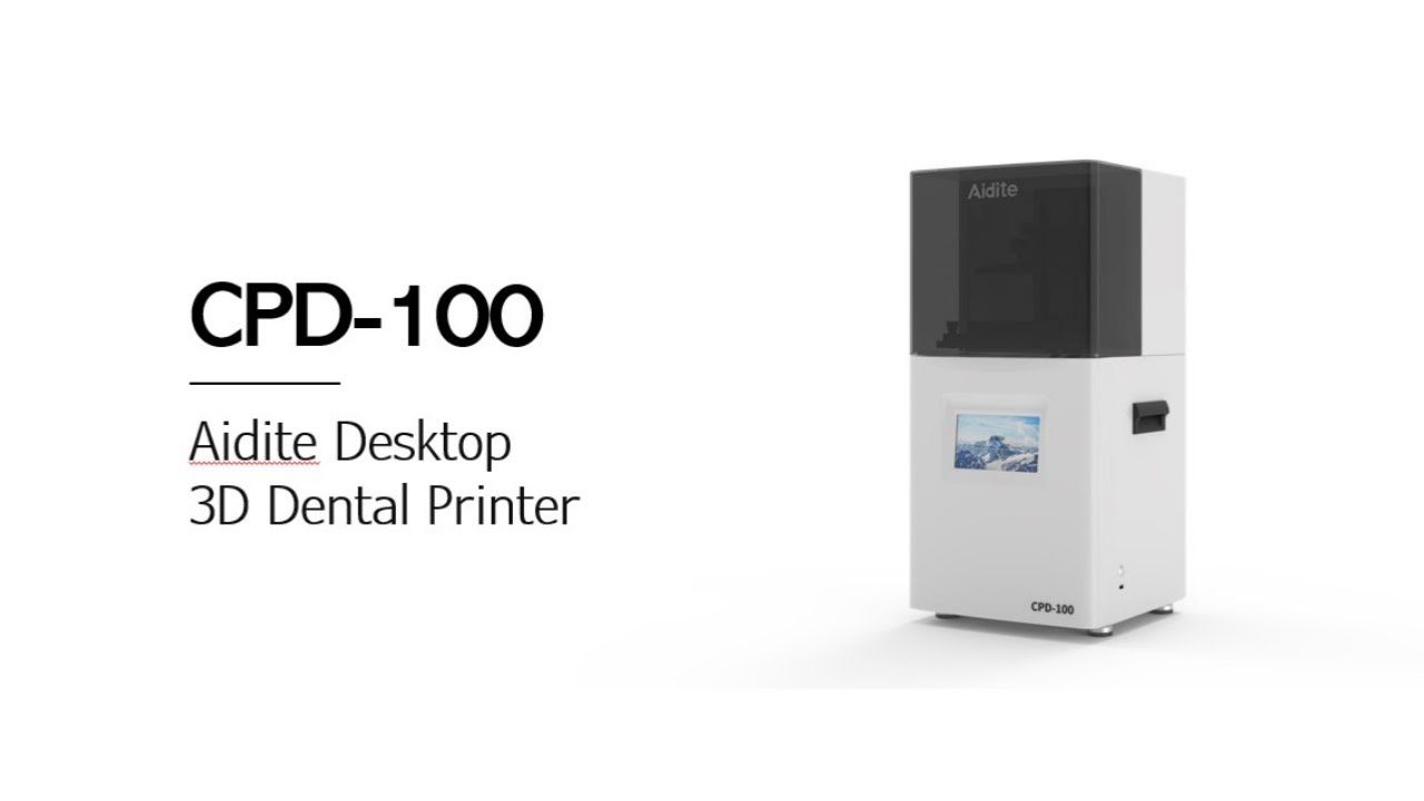 Aidite Desktop 3D Dental Printer, CPD-100 DLP printer - YouTube