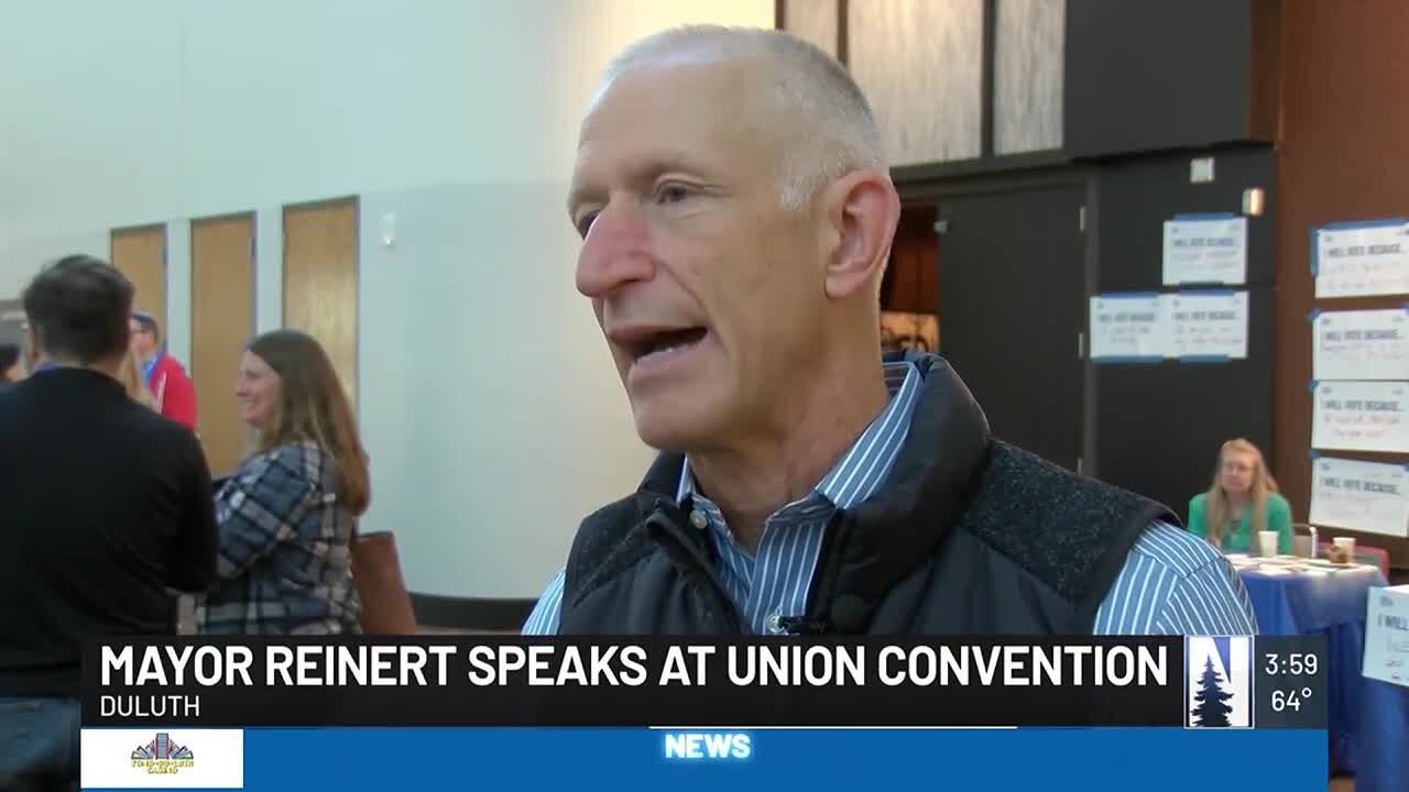 Duluth Mayor Roger Reinert speaks at AFL-CIO union convention - YouTube
