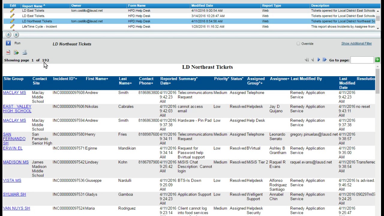 Remedy Report Console Run and Export - YouTube