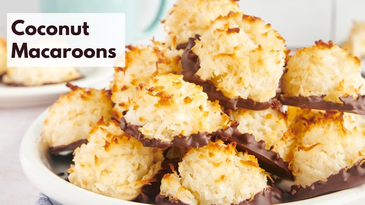 Chocolate-Dipped Coconut Macaroons - YouTube