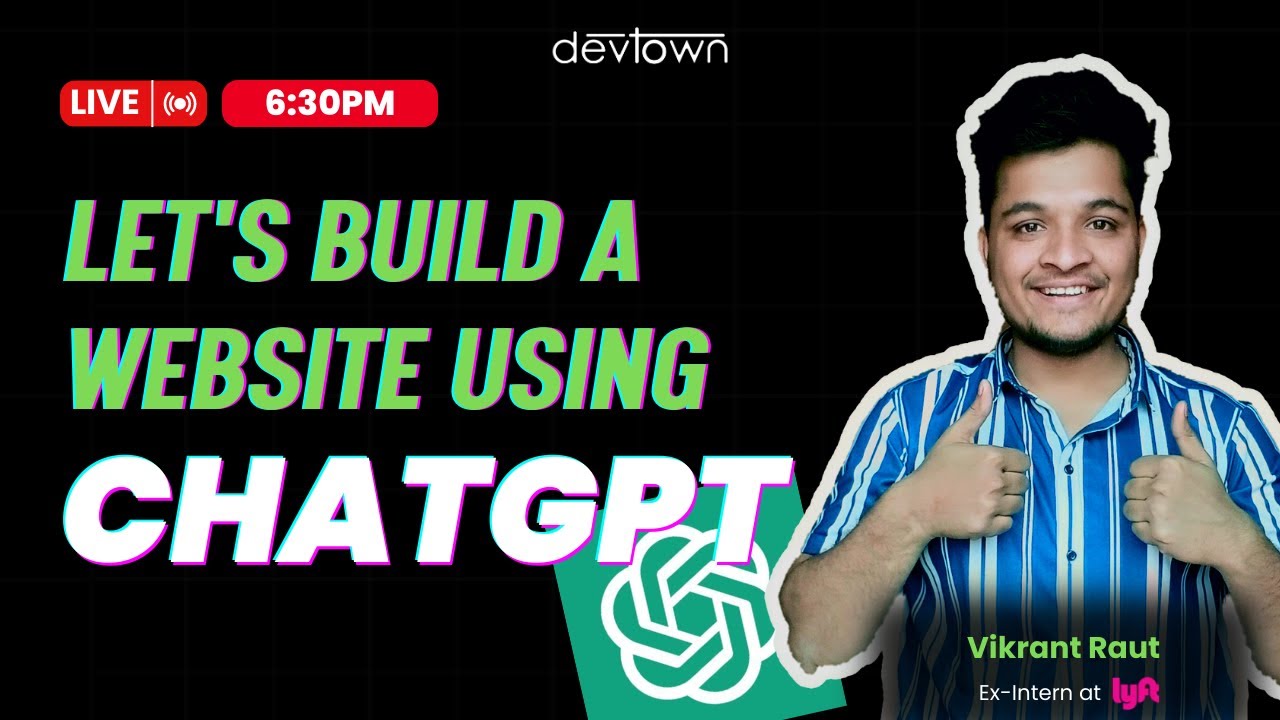 Let's create a Web Page using ChatGPT | DevTown - YouTube