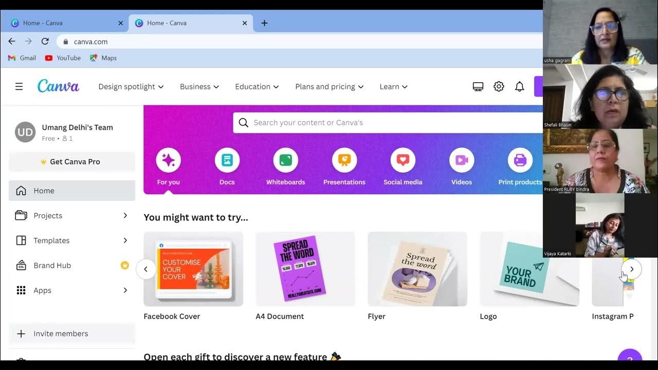 First day (6th April ) Zoom session recoding of Canva class - YouTube