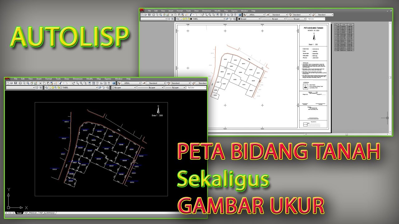 Autolisp Layout PBT Sekaligus GU di Model secara bersamaan_Versi Format ...