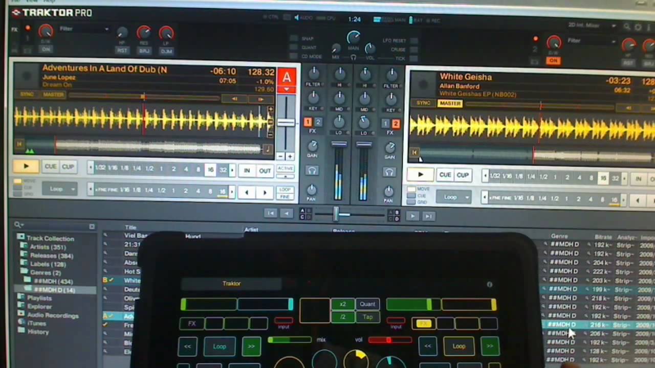 TouchOSC iPad with Traktor Pro - YouTube