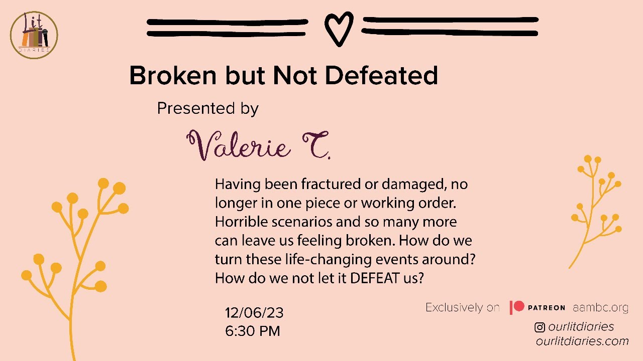 Broken but Not Defeated: A Wellness Workshop Presented by AAMBC - YouTube