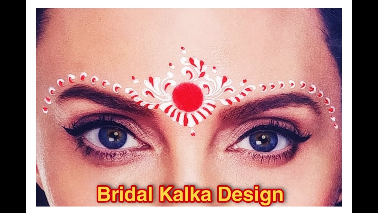 BRIDAL KOLKA DESIGN // STEP BY STEP // CHANDAN ART // FOREHEAD KOLKA ...