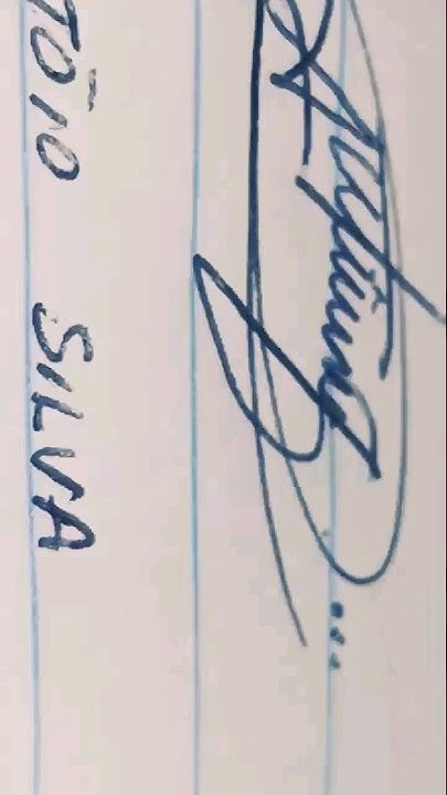 Como criar uma assinatura ou rubrica de forma rápida. Antônio Silva. - YouTube