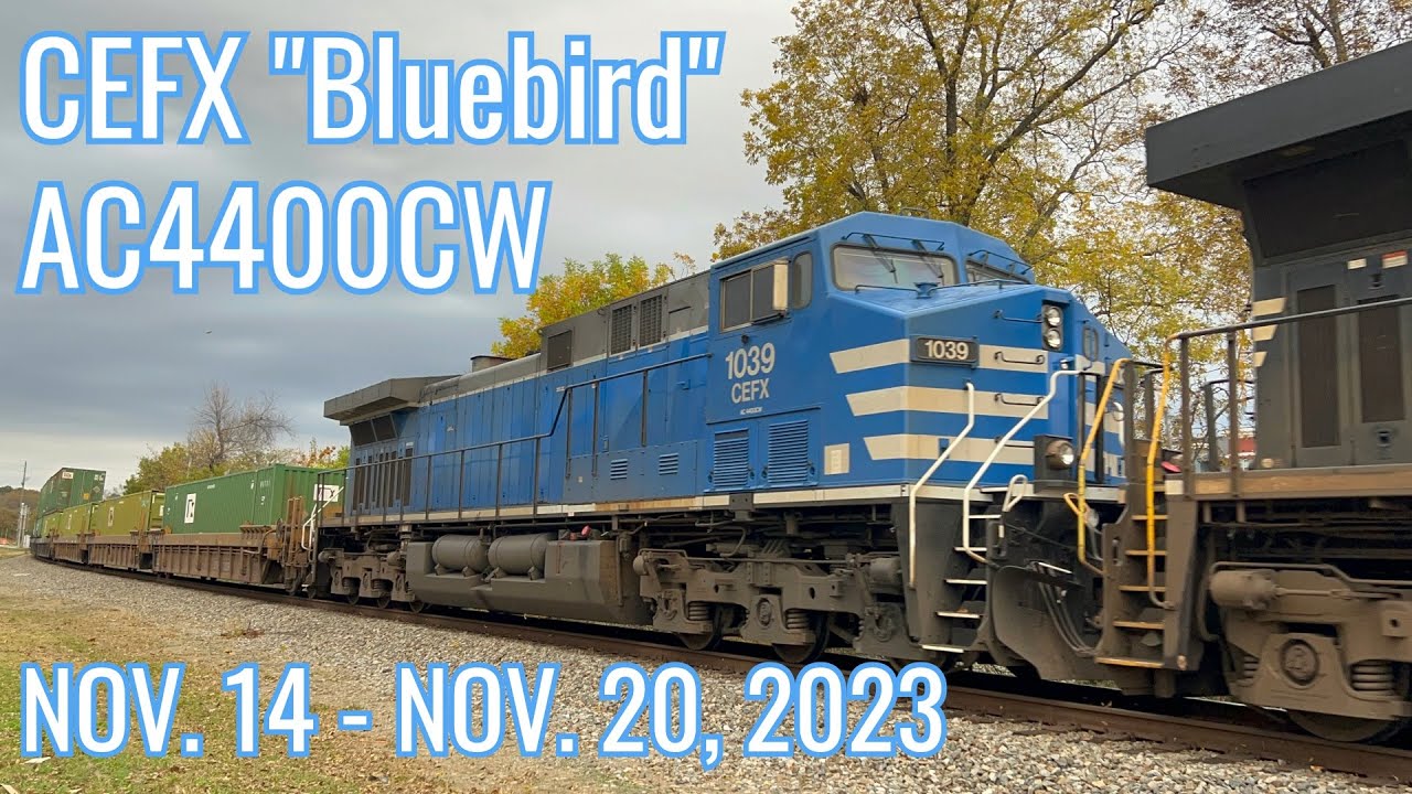 BNSF Warbonnet, CEFX "Bluebird" AC4400CW, and More on the NS Greenville District - YouTube