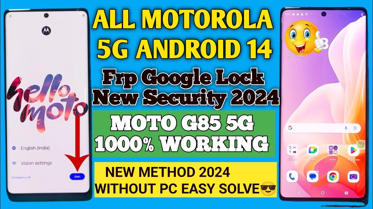 Android 14 All Motorola Frp Google Lock Bypass | Without Pc New ...