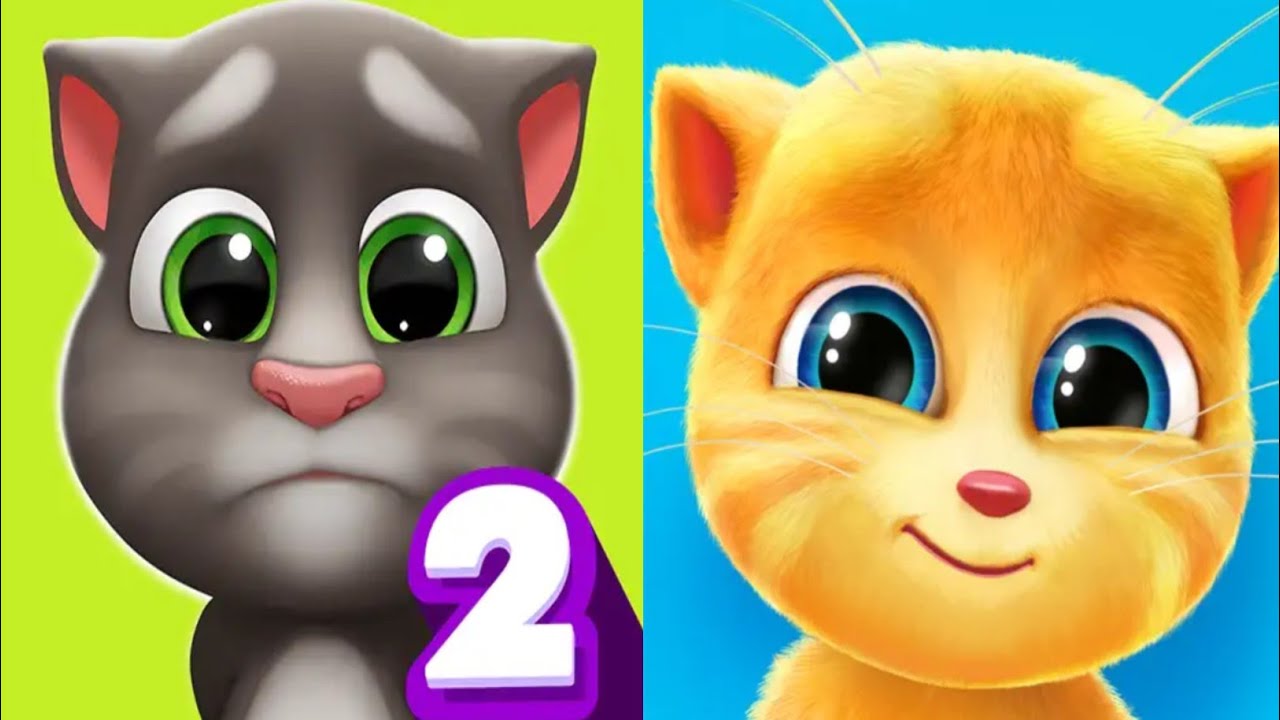 Talking My Angela 2 🆚 My Talking Ginger 2😱😱😱😱😱😱 Gameplay And ...