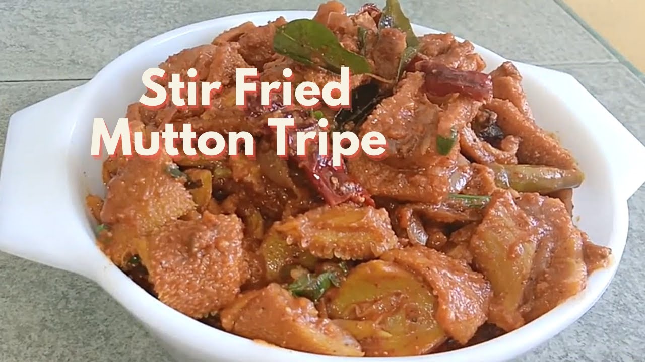 ஆட்டு குடல் பிரட்டல் | Stir Fried Mutton Tripe | ENG Subtitle - YouTube
