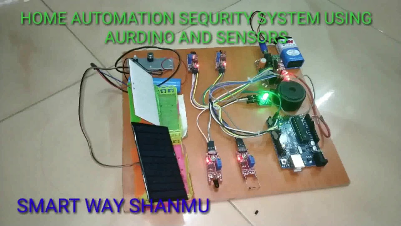 HOME AUTOMATION SECURITY SYSTEM USING ARDUINO AND SENSORS - YouTube