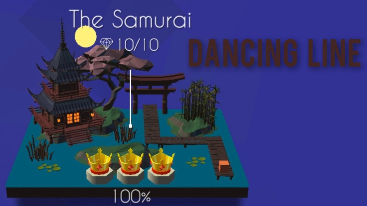 Dancing Line - The Samurai Gameplay | Perfect Finish - YouTube