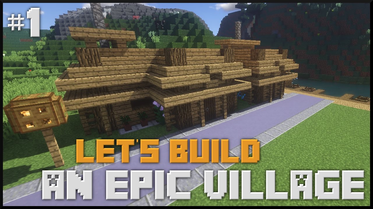 Boat Dock and Houses - Let's Build an Epic Village: Ep. 1 - YouTube