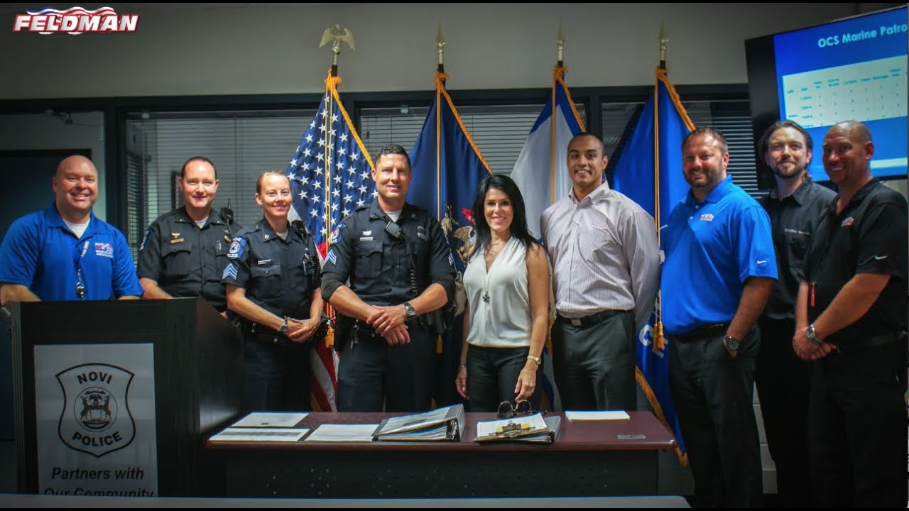 #FeldmanCares | Giving Back to our Community: Novi Police Station - YouTube