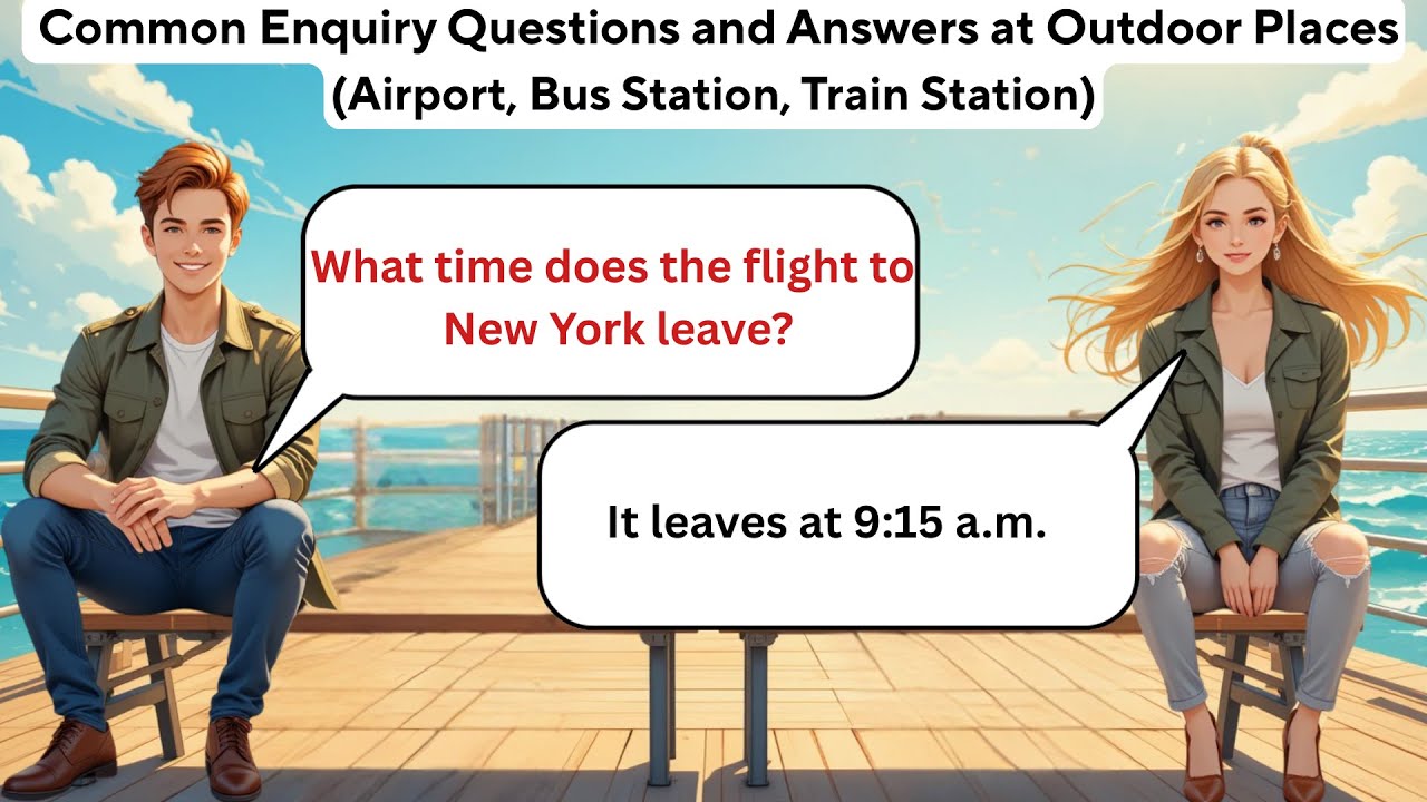 100 Daily English Conversations at Airport, Bus & Train Station |Speak ...