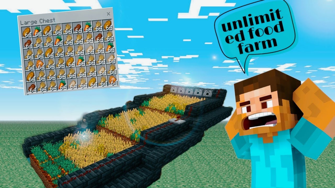 Minecraft Mein Banaya unlimited food farm PART 3 - YouTube