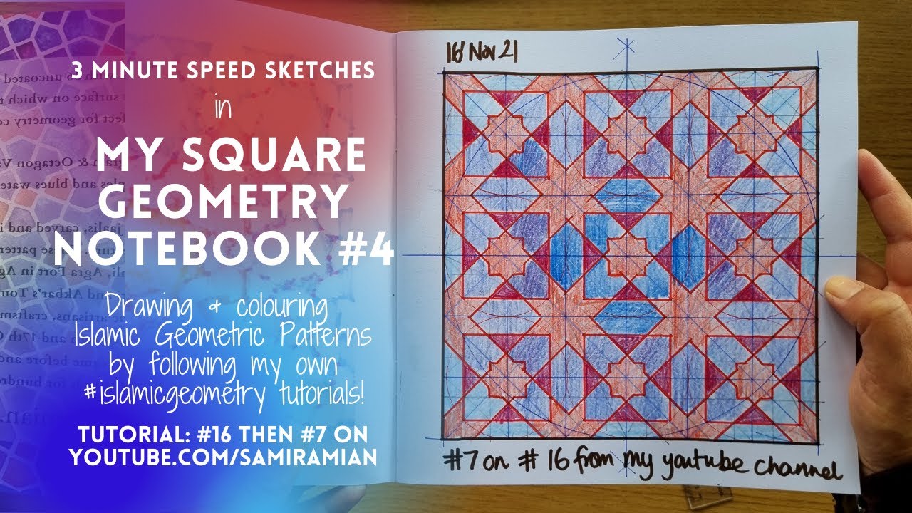 #4 My Square Geometry Notebook 3 Minute Speed Sketch - YouTube