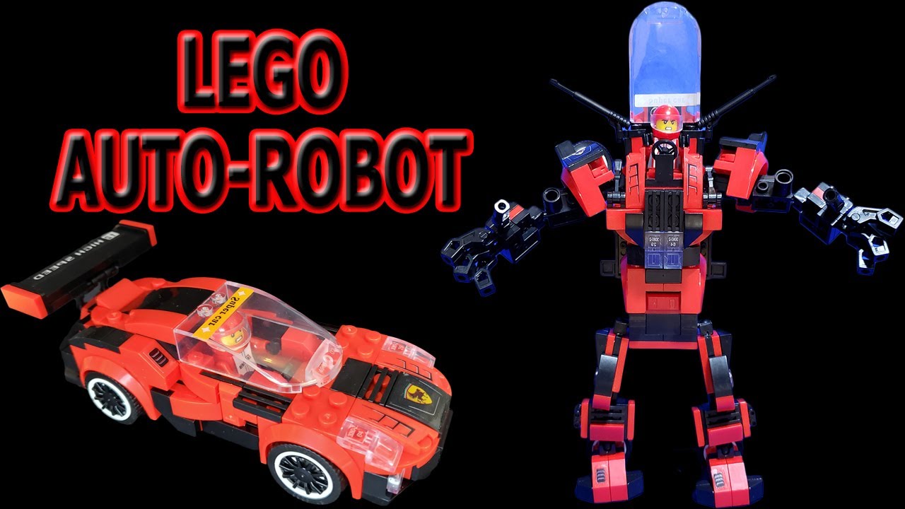 Lego red car robot transformation - YouTube