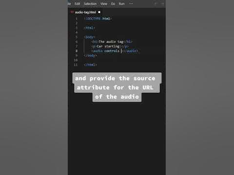 How to use the audio tag in HTML #HTML #AudioTag #audio #thewebcode #WebDevelopment #Coding # ...