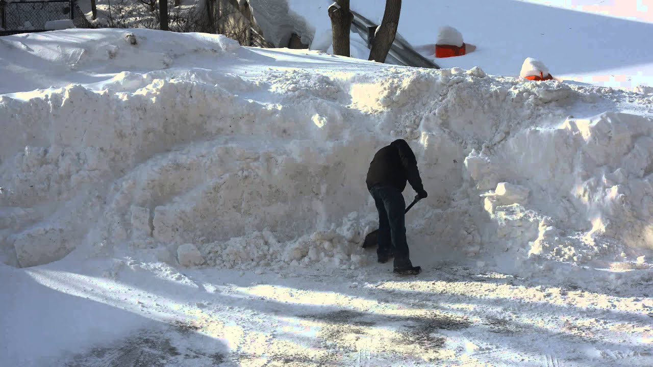 Attempting to dig out my parking space after the 3rd 2015 snowstorm ...
